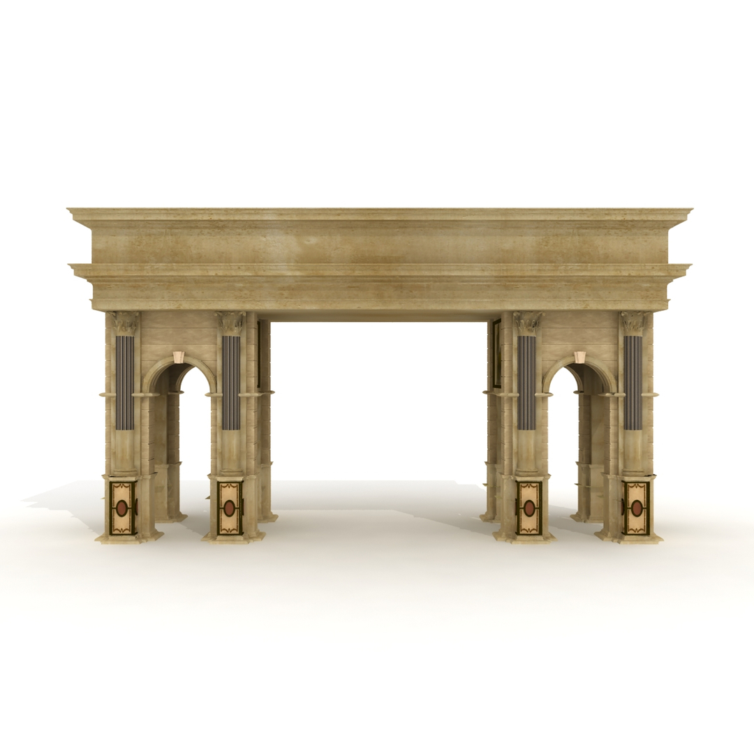 Roman Gate 3d Model