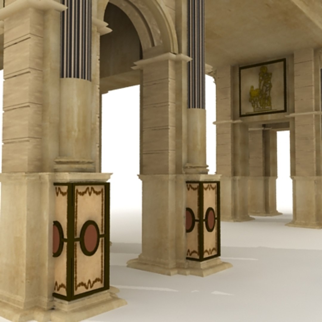 Roman Gate 3d Model