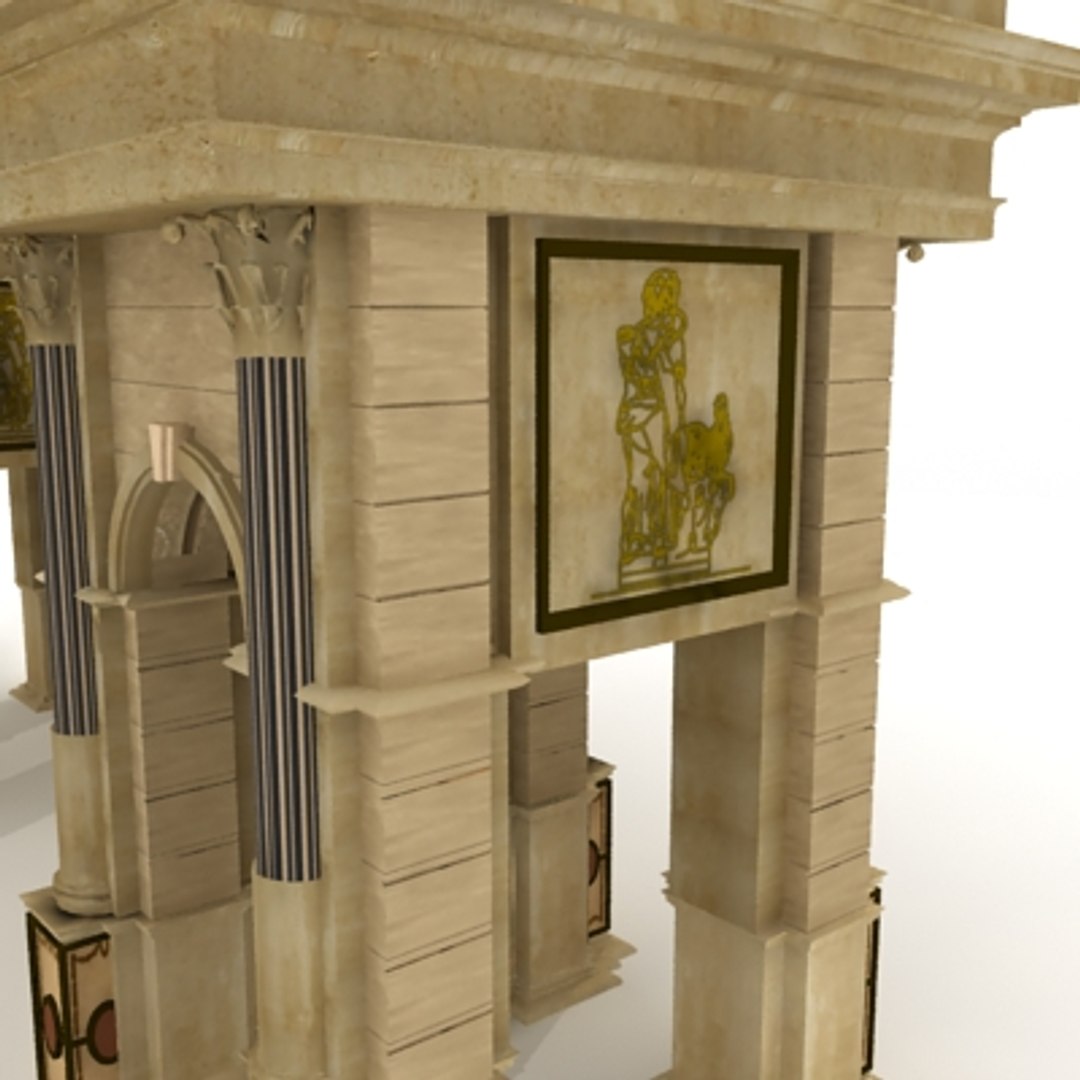 Roman Gate 3d Model