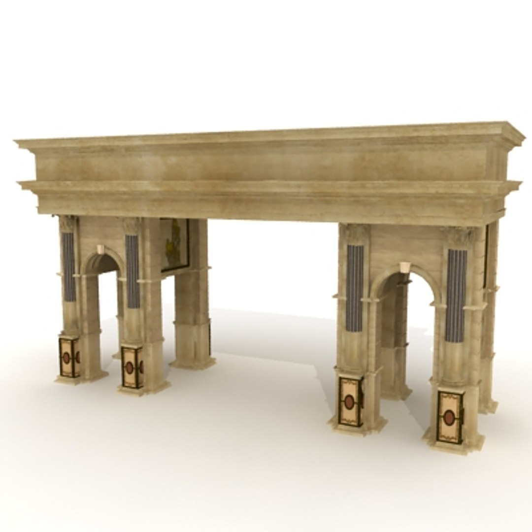 Roman Gate 3d Model
