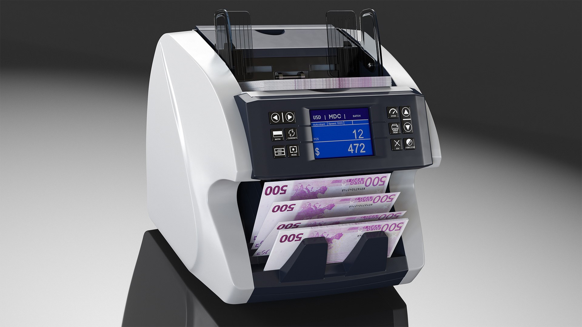 3D cash currency counter sorter model - TurboSquid 1457396