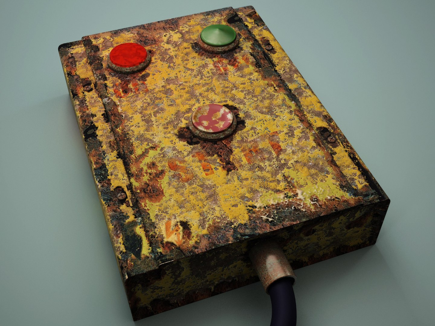 Old Control Panel 3d Model