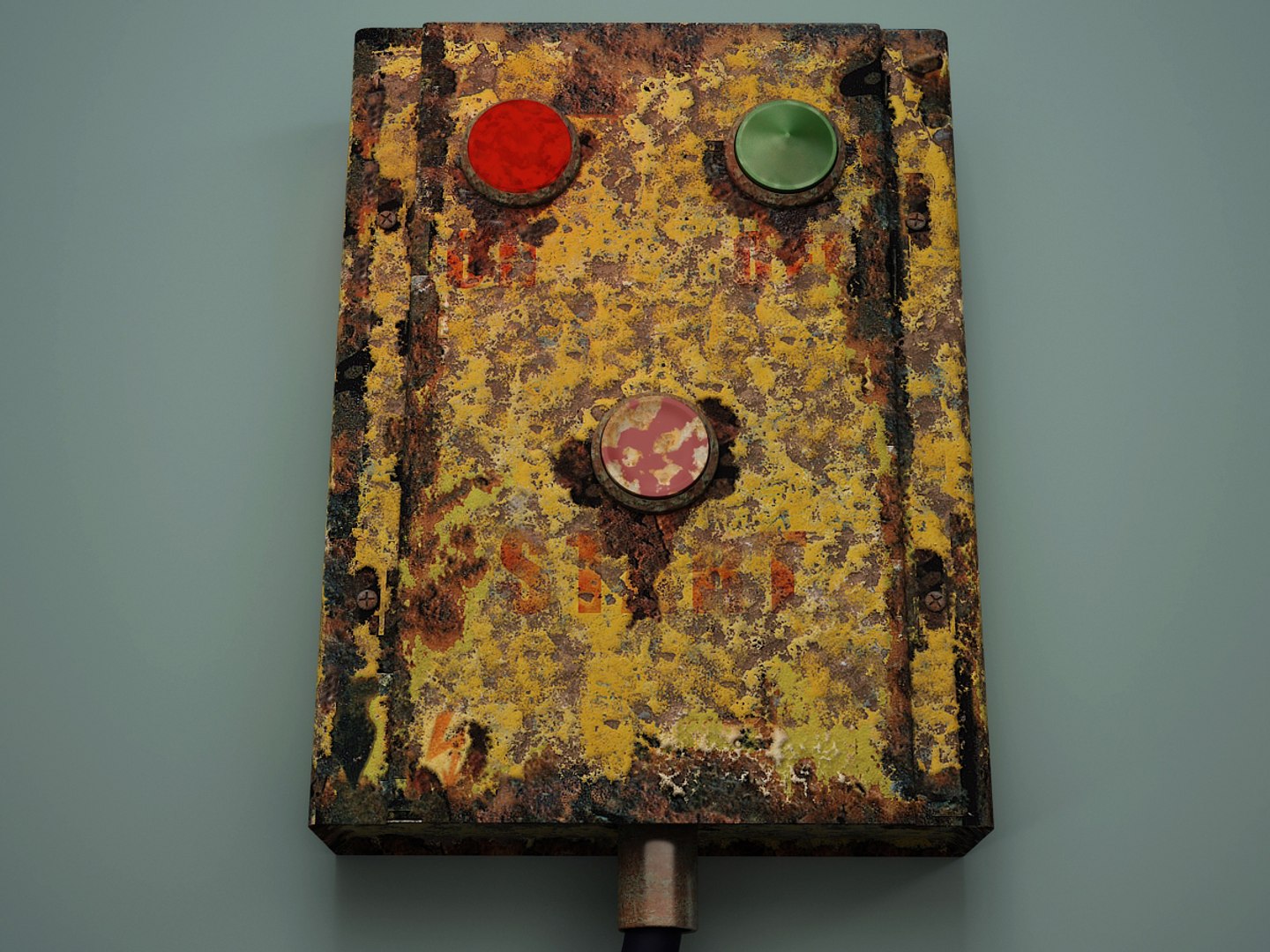 Old Control Panel 3d Model