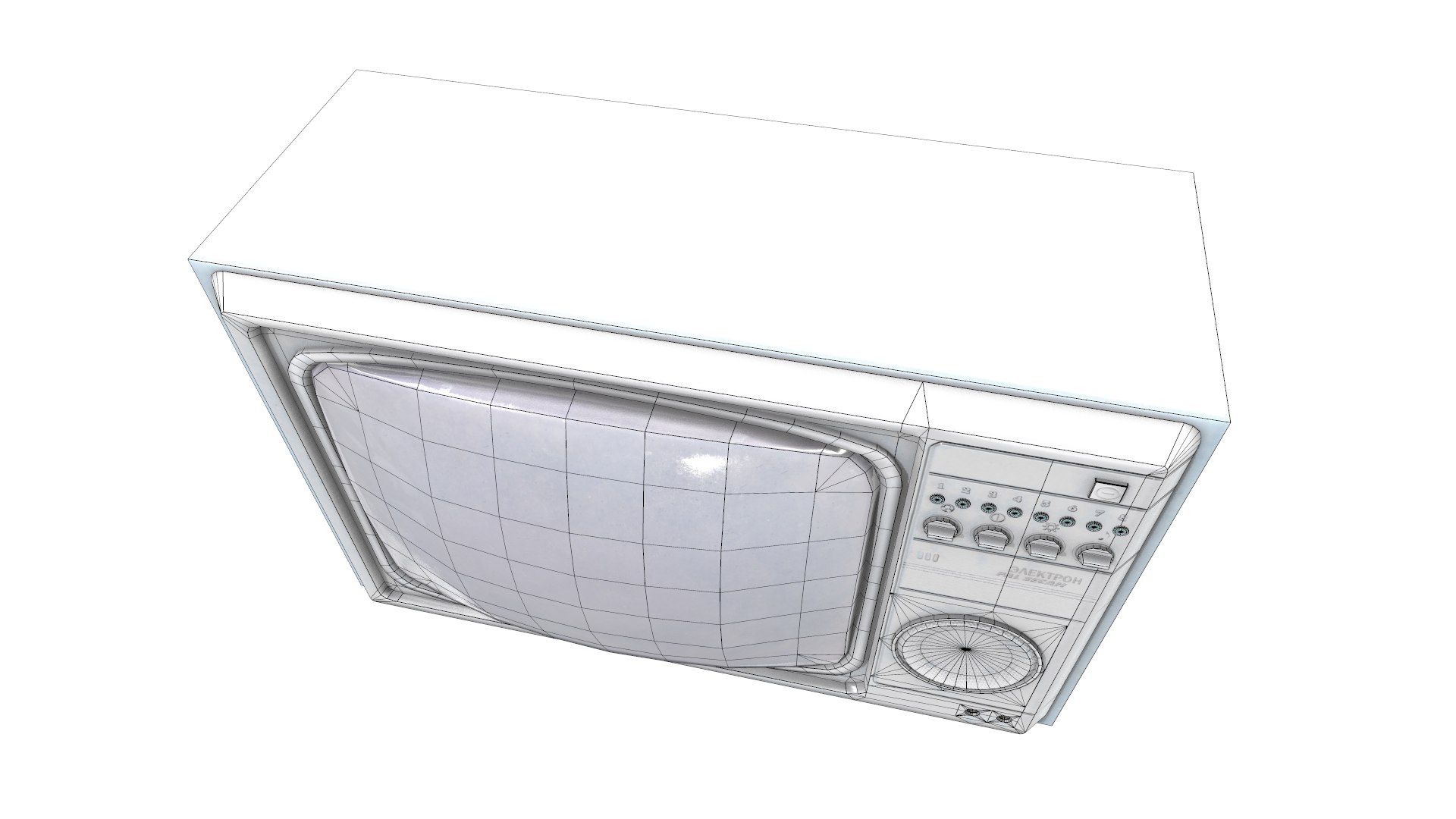 3D Vintage Tube Soviet Crt Tv Box Da1 Model - TurboSquid 1964992