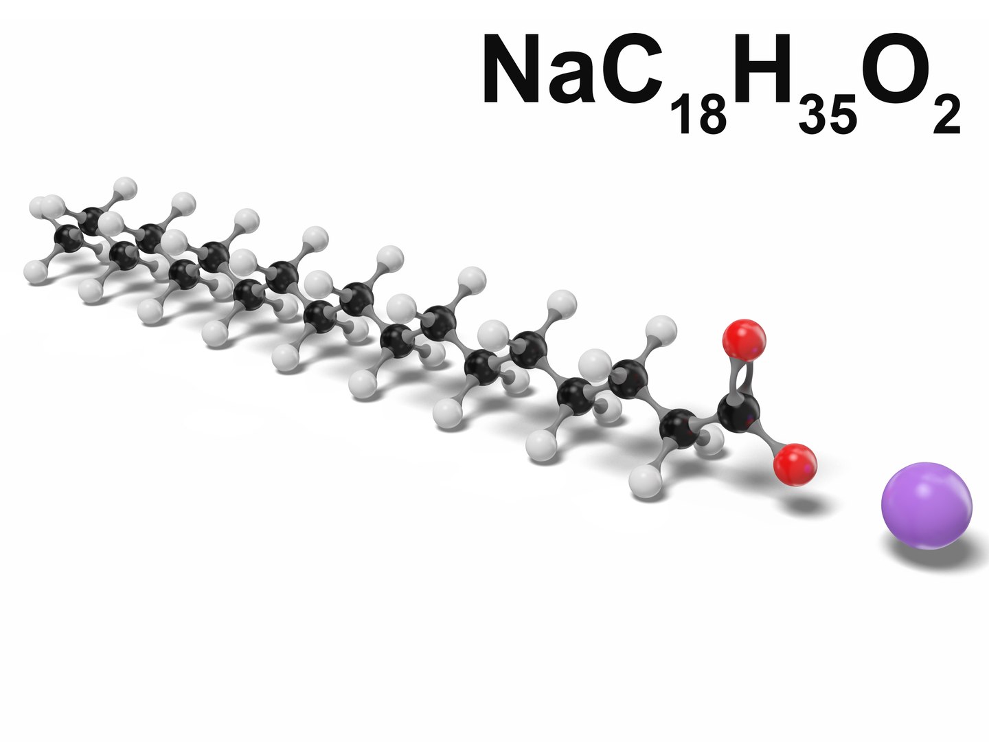 Sodium Stearate Nac18h35o2 Modeled 3D Model - TurboSquid 1541884