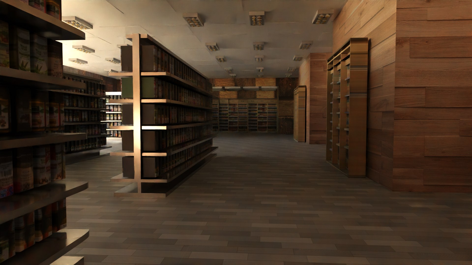 Supermarket interior 3D model - TurboSquid 2178840