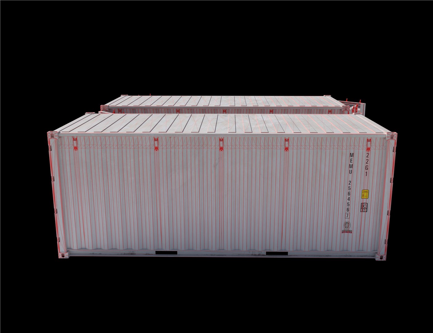 20ft Cargo Container White 3D Model - TurboSquid 2205840