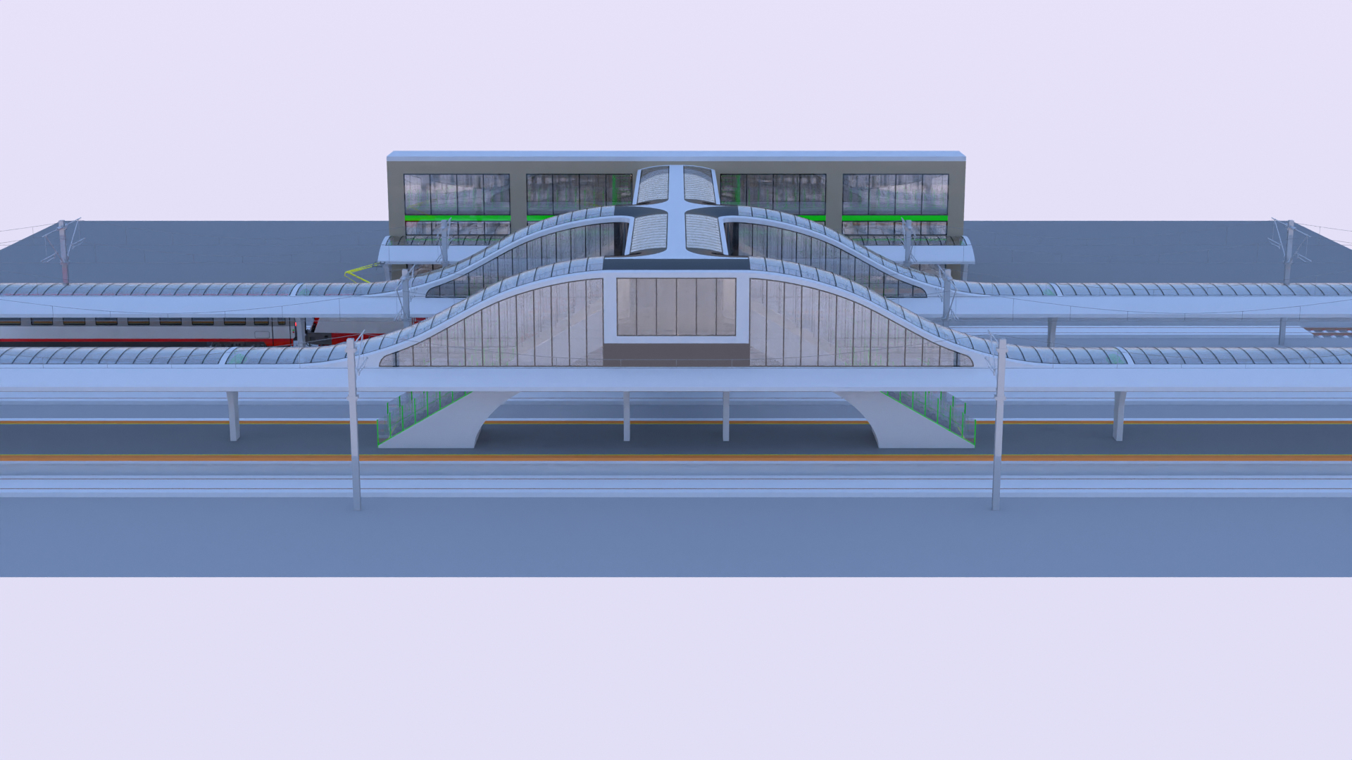 Railway Stations And Bridge 3D - TurboSquid 2185183
