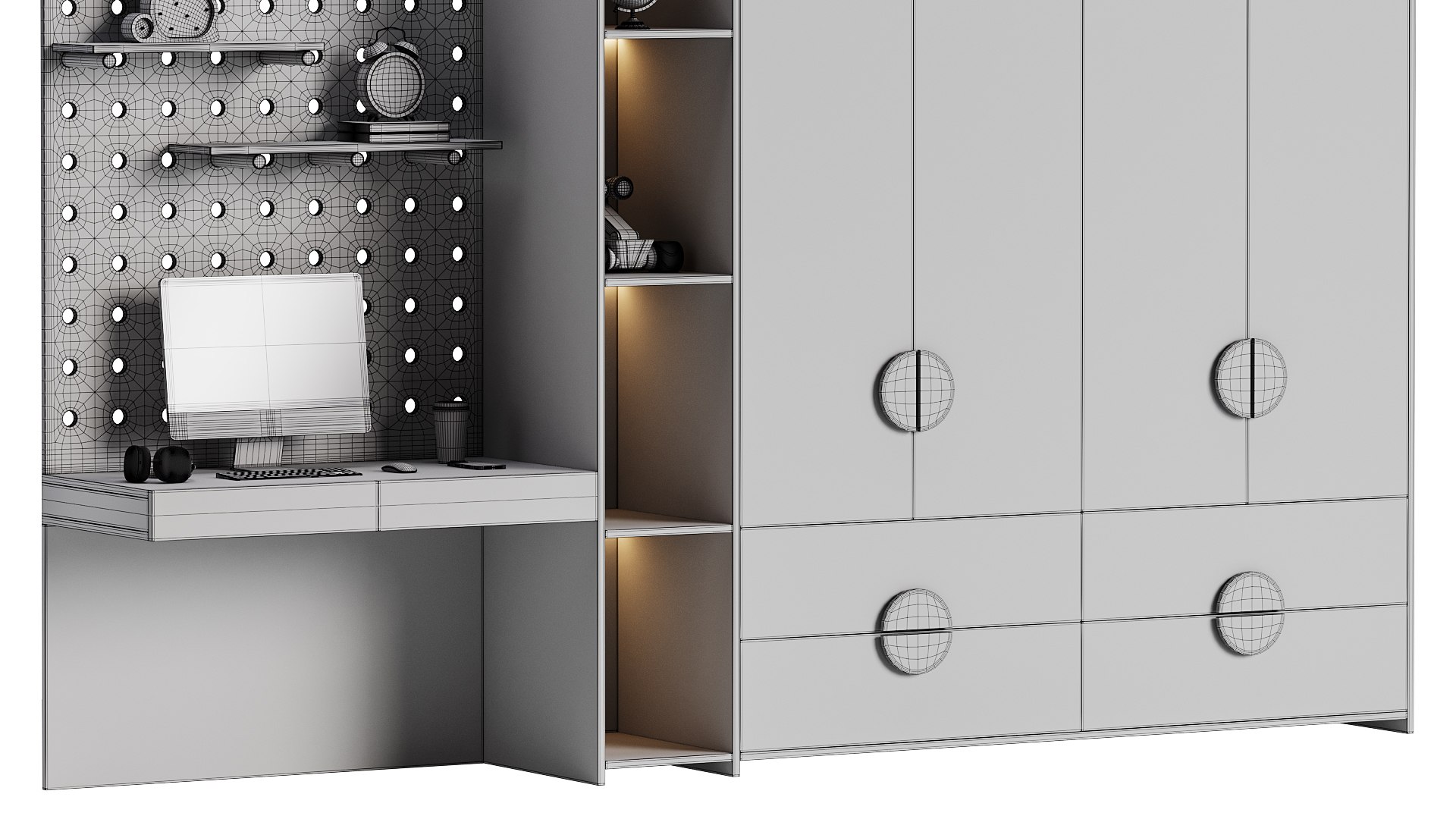 3D Model Workplace For Children 24 - TurboSquid 2409598