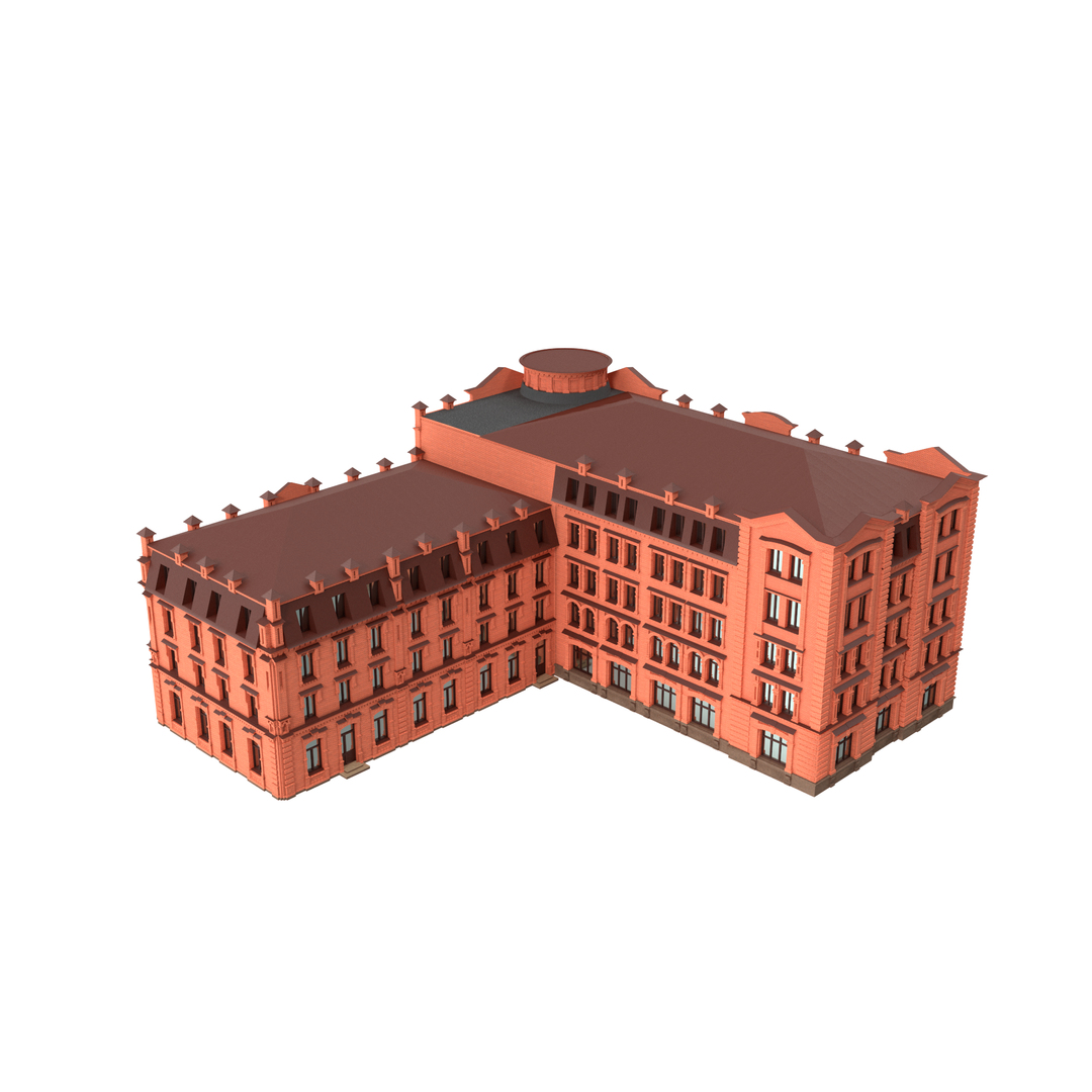3D модель Brick House in the Old Russian Merchant Architectural Style ...