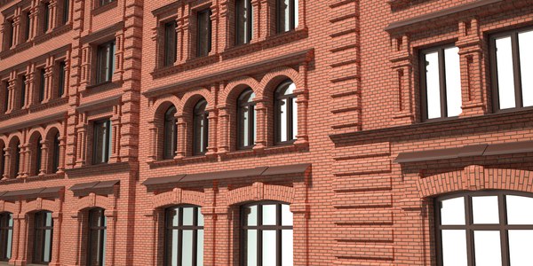 3D модель Brick House in the Old Russian Merchant Architectural Style ...