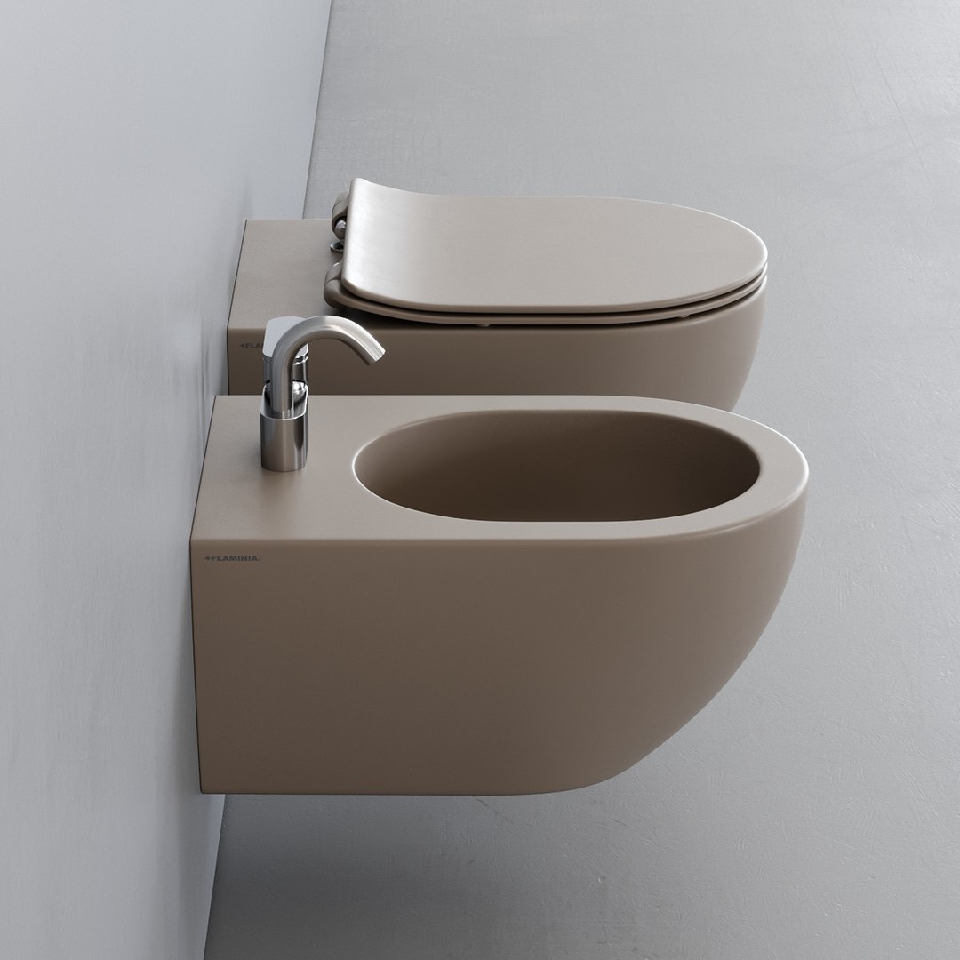 3D App Wall-hung Toilet Bidet Model - TurboSquid 1620304