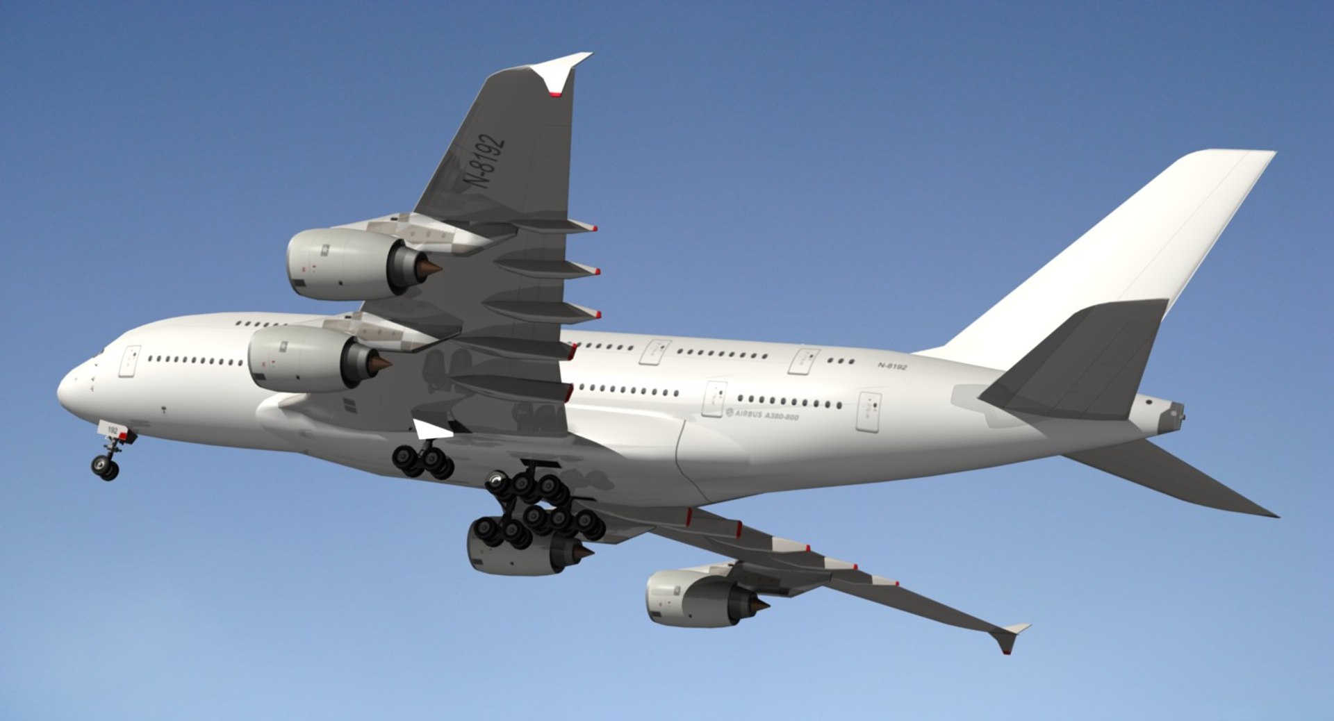 Airbus A380 White Livery 3D - TurboSquid 1365260