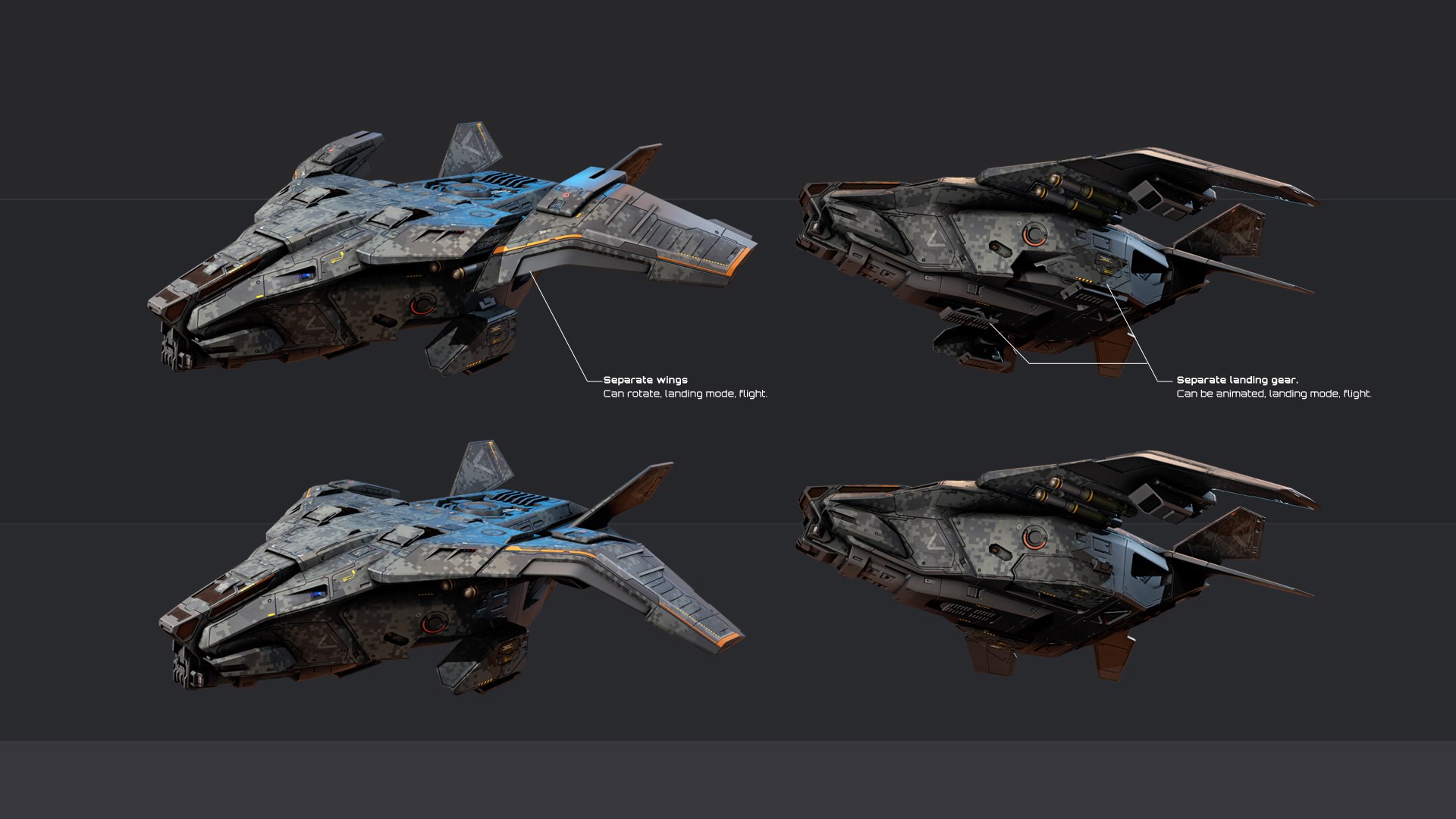 3D RTS 64 - Dropship - TurboSquid 2238592