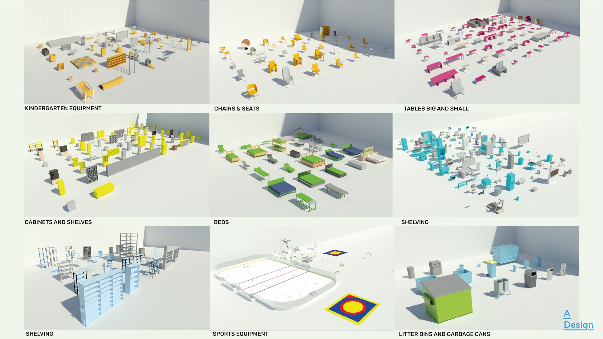 3D Model 23 Large Family Packs - Revit Families - 1006 Families In ...