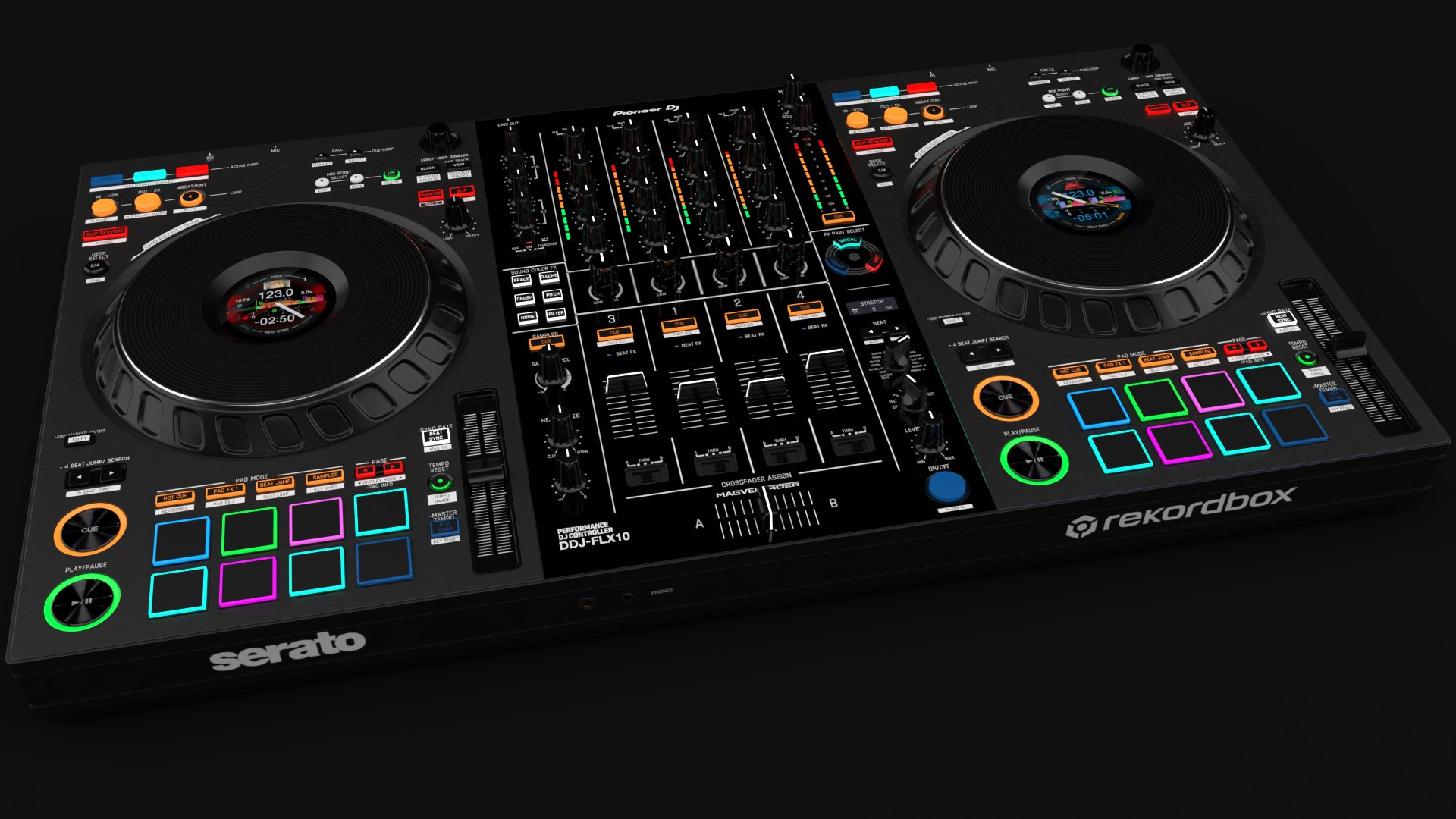 3D Pioneer DDJ-FLX10 4-channel Performance DJ Controller - TurboSquid ...