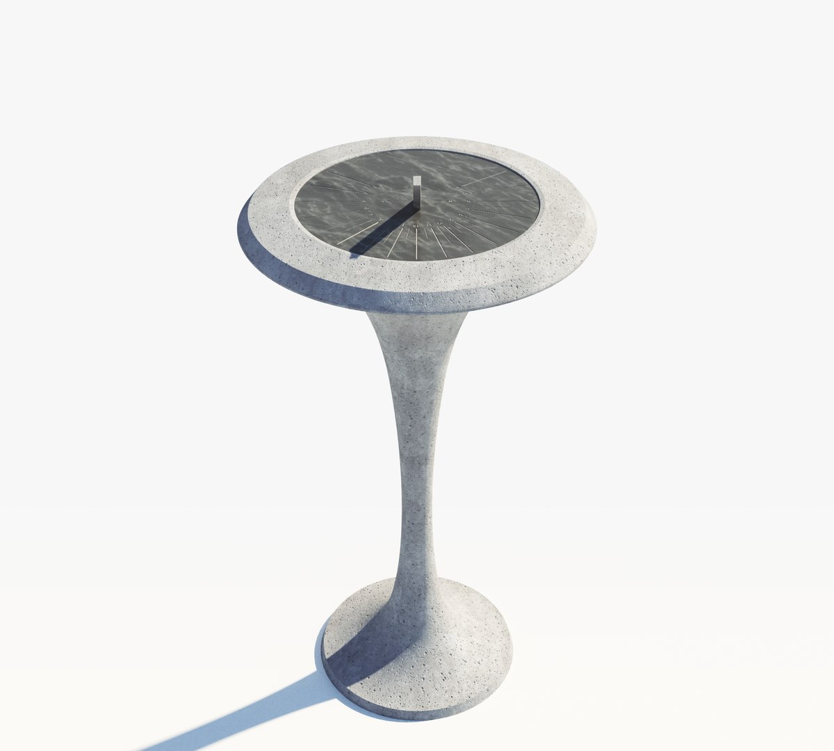 3D Marble Sundial And Concrete Plinth Model - TurboSquid 2048026
