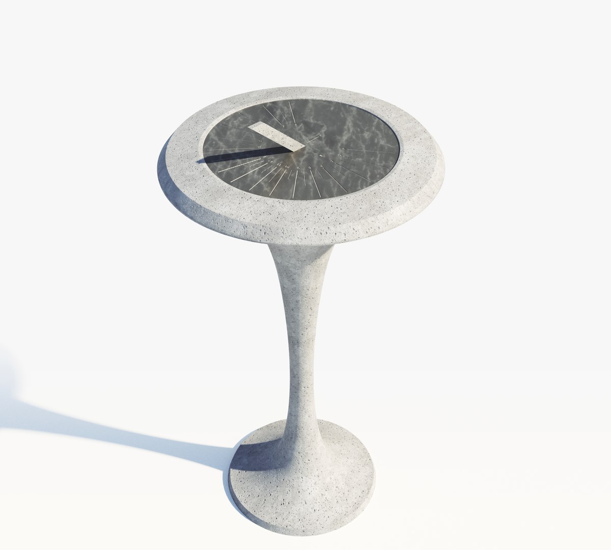 3D Marble Sundial And Concrete Plinth Model - TurboSquid 2048026