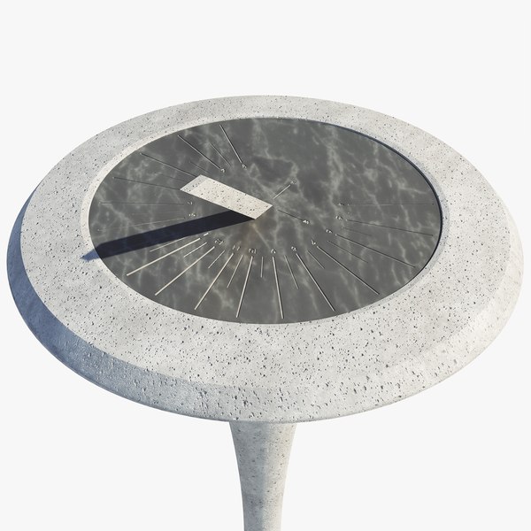 3D Marble Sundial And Concrete Plinth model - TurboSquid 2048026