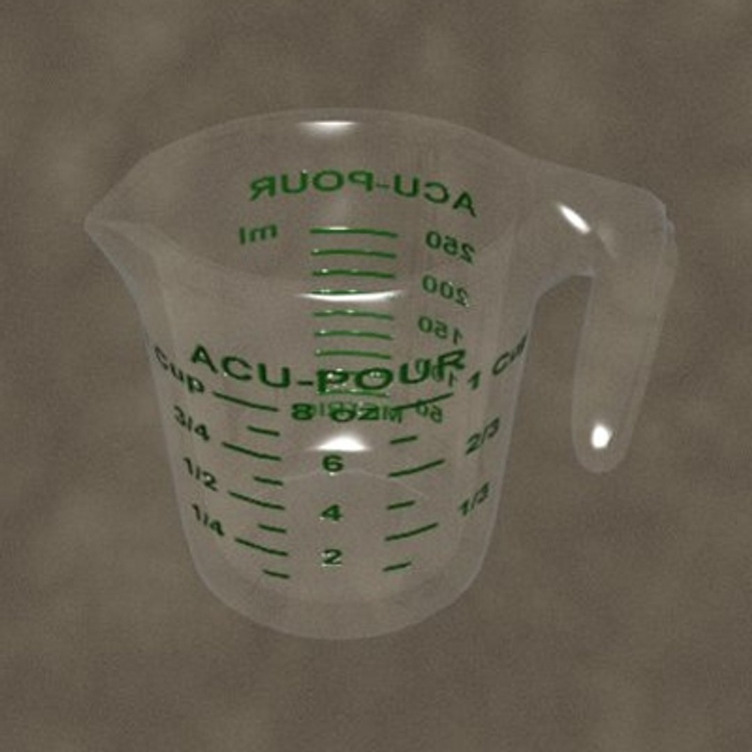 3d Measuring Cup Zipped Model