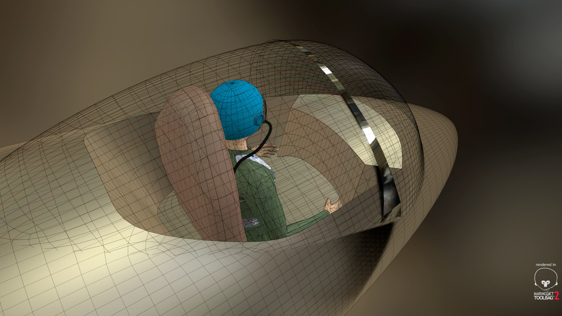 Pilot in Cockpit 3D - TurboSquid 1737877