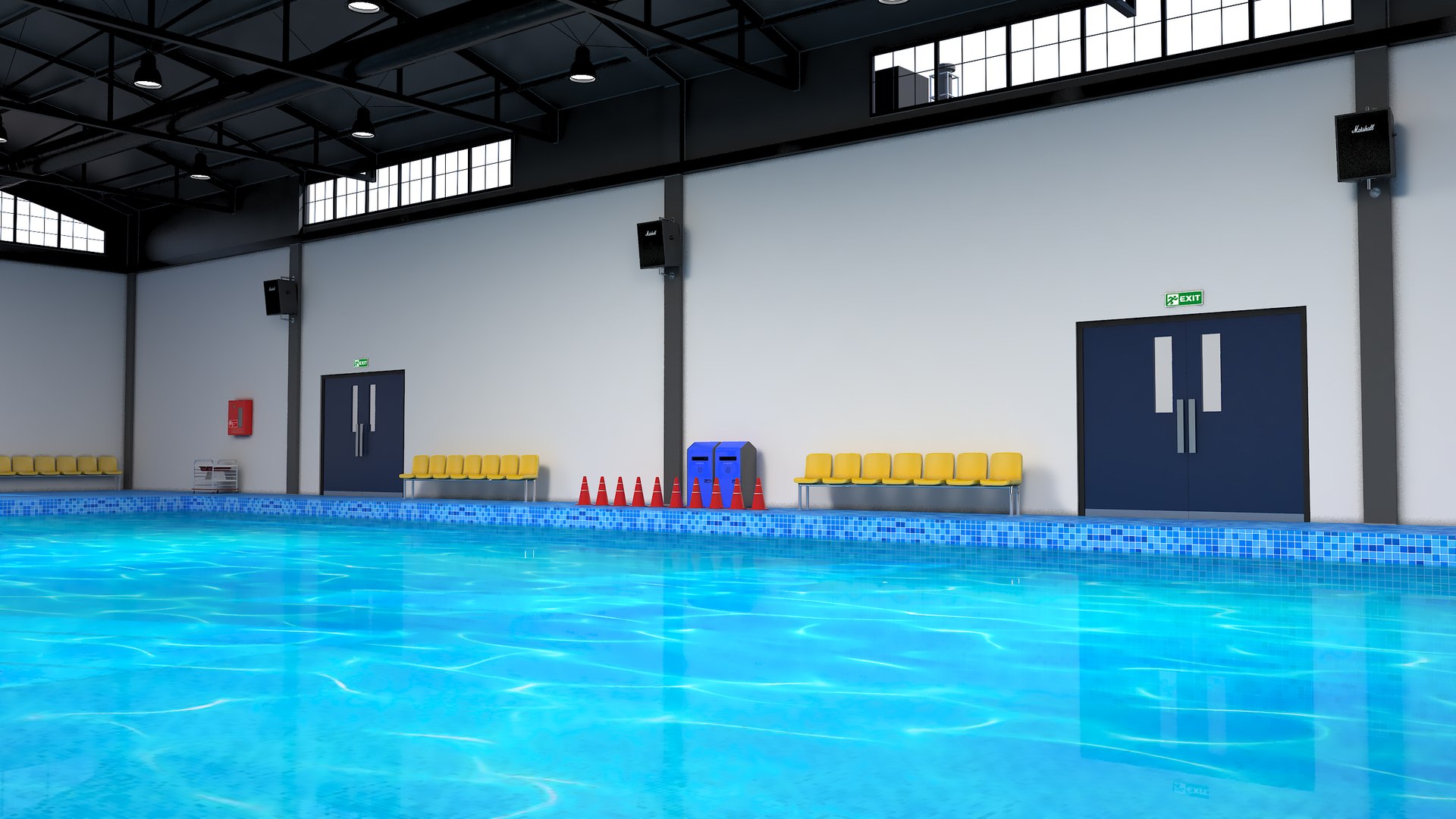 3D Model Swimming Pool And Diving Board - TurboSquid 2294088