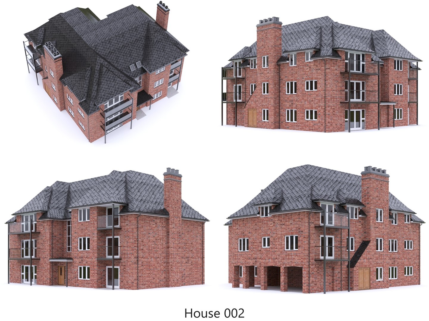 English Houses - Vol 1 3D Model - TurboSquid 1751180