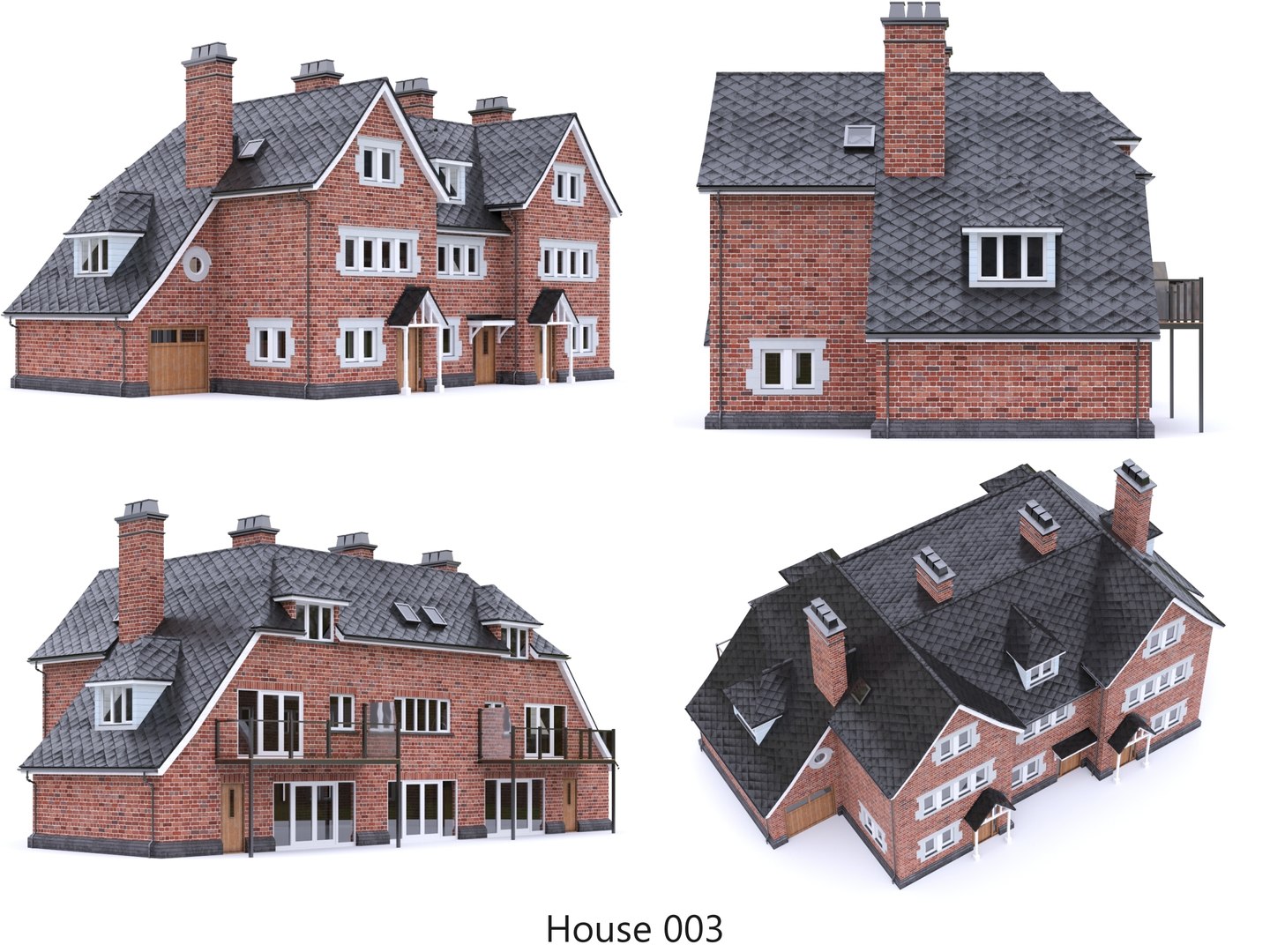 English Houses - Vol 1 3D Model - TurboSquid 1751180