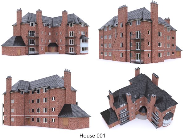 English Houses - Vol 1 3D model - TurboSquid 1751180