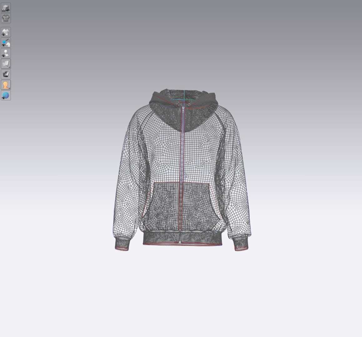 Male Raglan Zipper Hoodie Model - TurboSquid 2152899