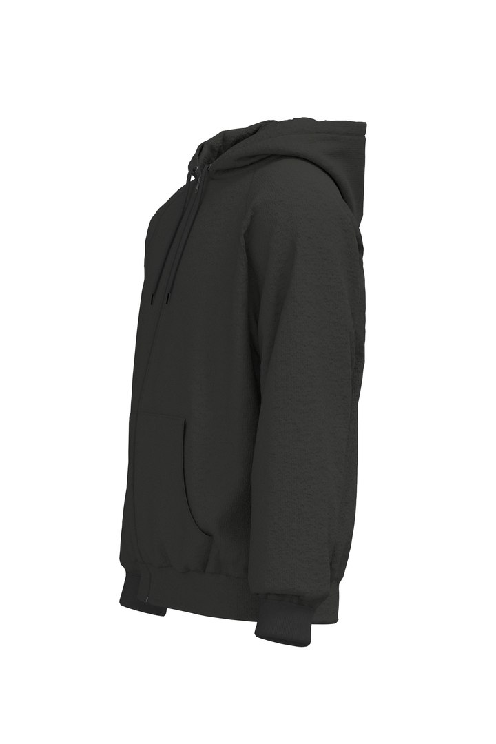 Male Raglan Zipper Hoodie Model - TurboSquid 2152899