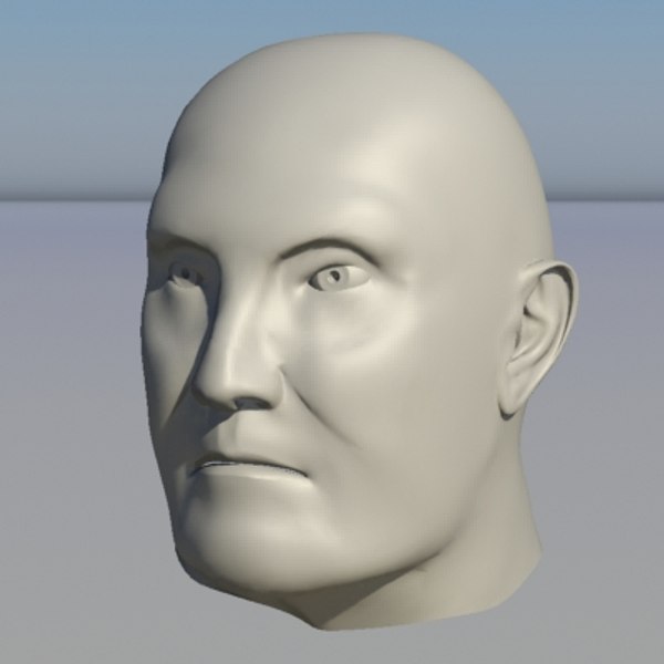 3d human head character - model