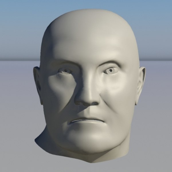 3d human head character - model