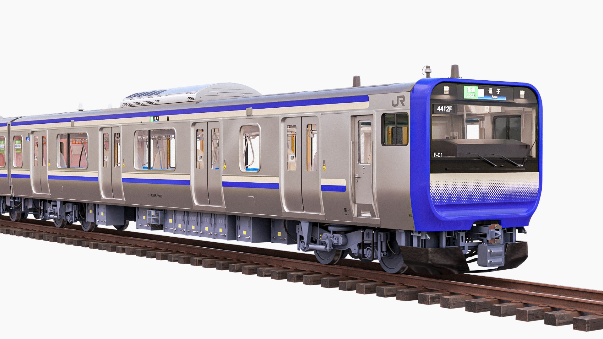3D Standard License - Japanese Train Detailed Interior Yokosuka Sobu Exterior E235-1000 Series ...