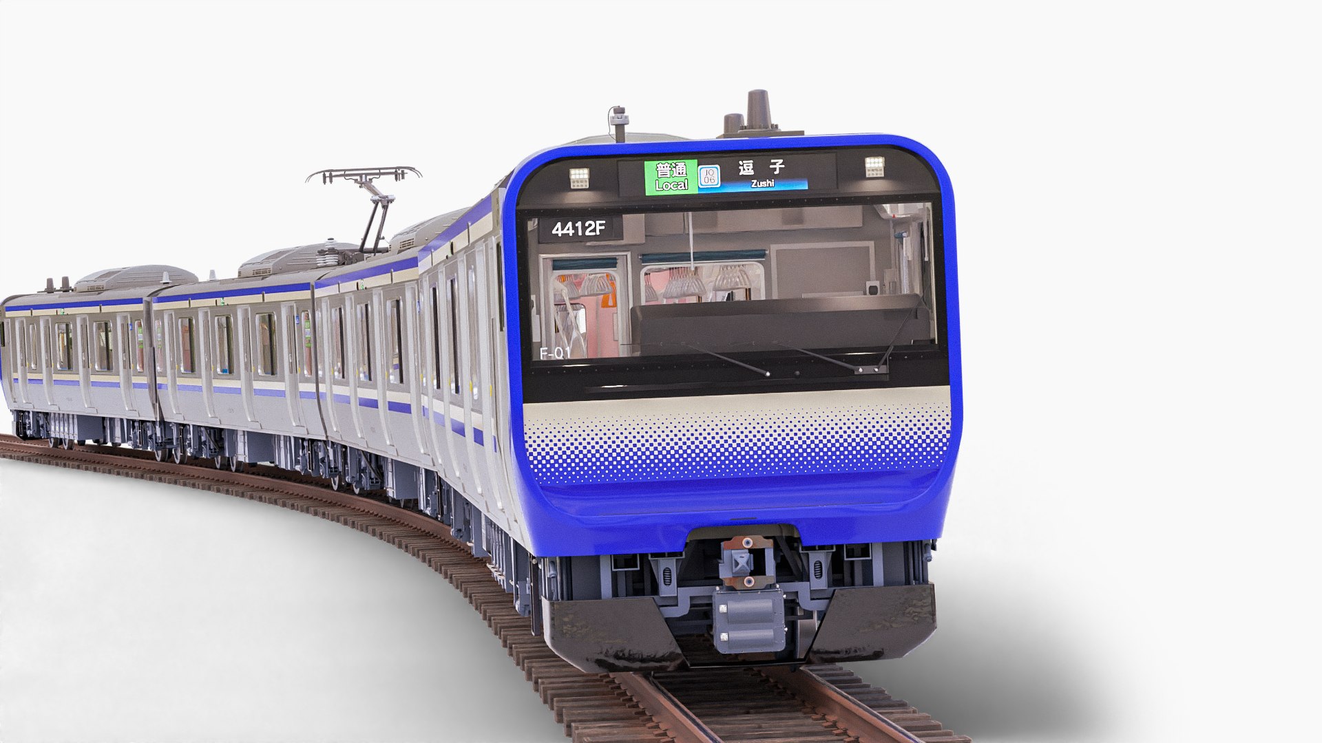 BUNDLE - Rigged Japanese Train E235-1000 Series (Yokosuka-Sobu) With Double Decker Green Car ...