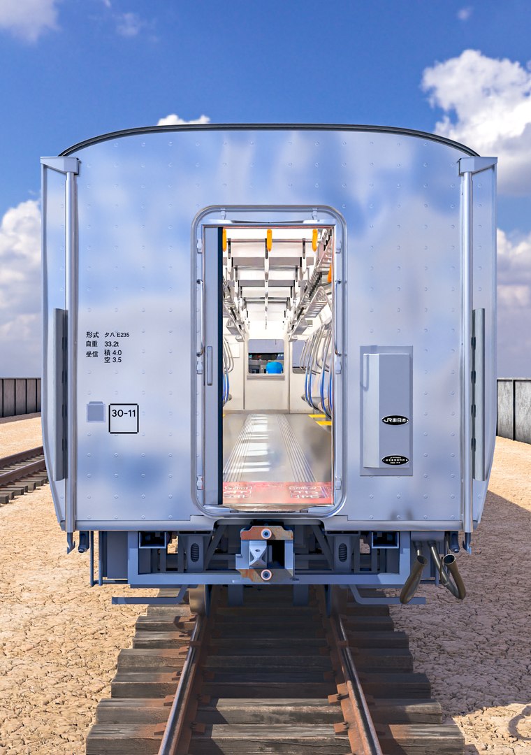 3D Standard License - Japanese Train Detailed Interior Yokosuka Sobu Exterior E235-1000 Series ...