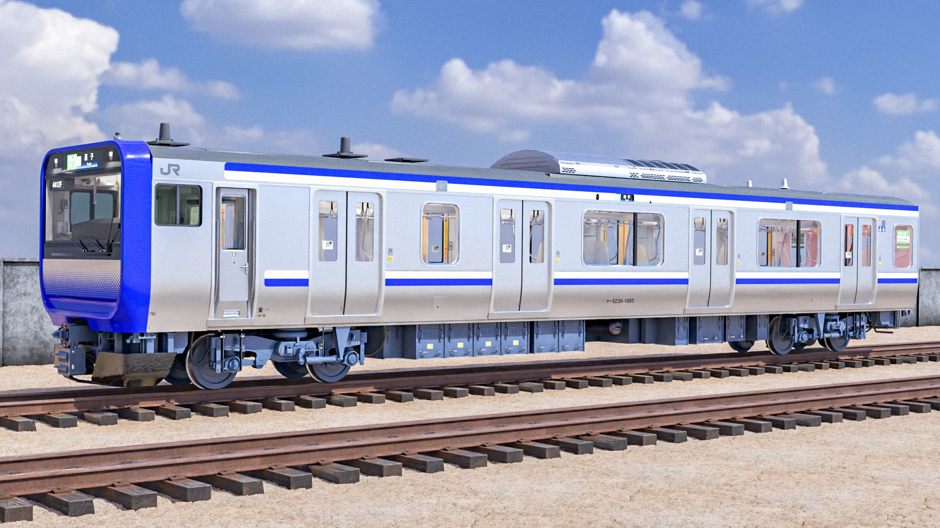 3D Standard License - Japanese Train Detailed Interior Yokosuka Sobu Exterior E235-1000 Series ...