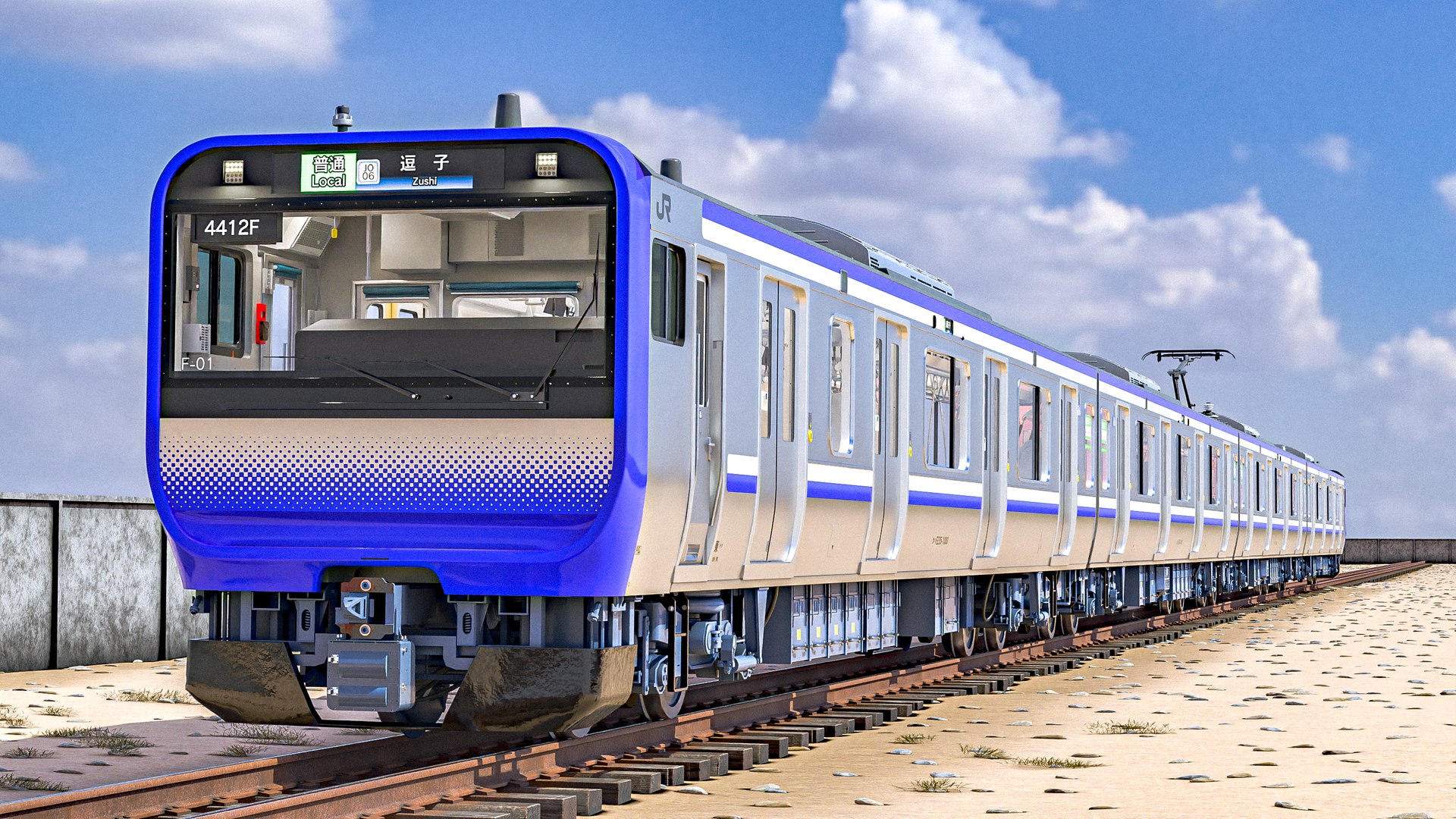 3D Standard License - Japanese Train Detailed Interior Yokosuka Sobu Exterior E235-1000 Series ...