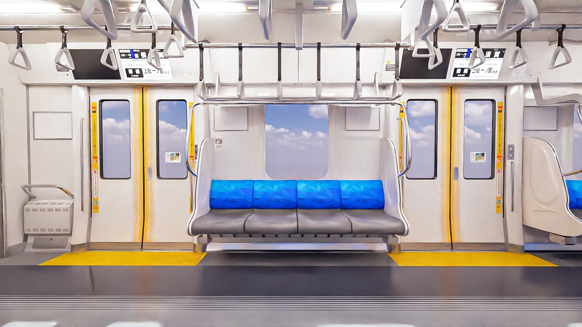 3D Standard License - Japanese Train Detailed Interior Yokosuka Sobu ...