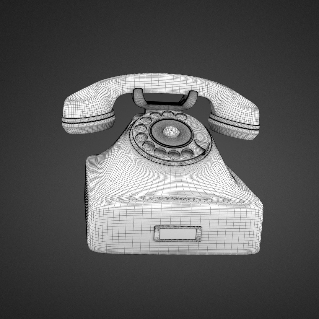 3d Rotary Phone Model