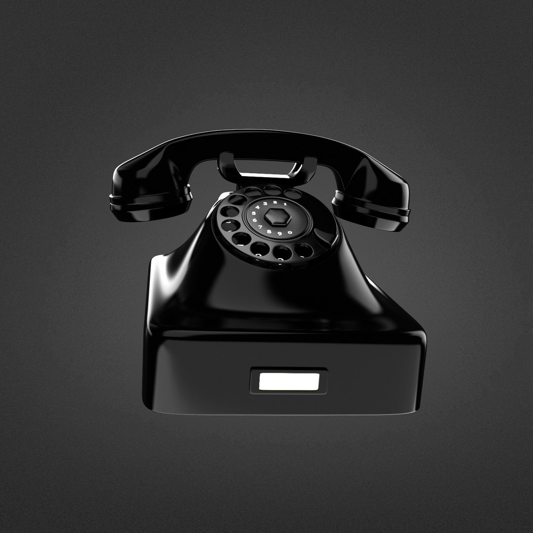3d Rotary Phone Model