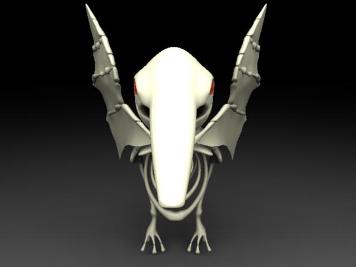 3d model bird skeleton