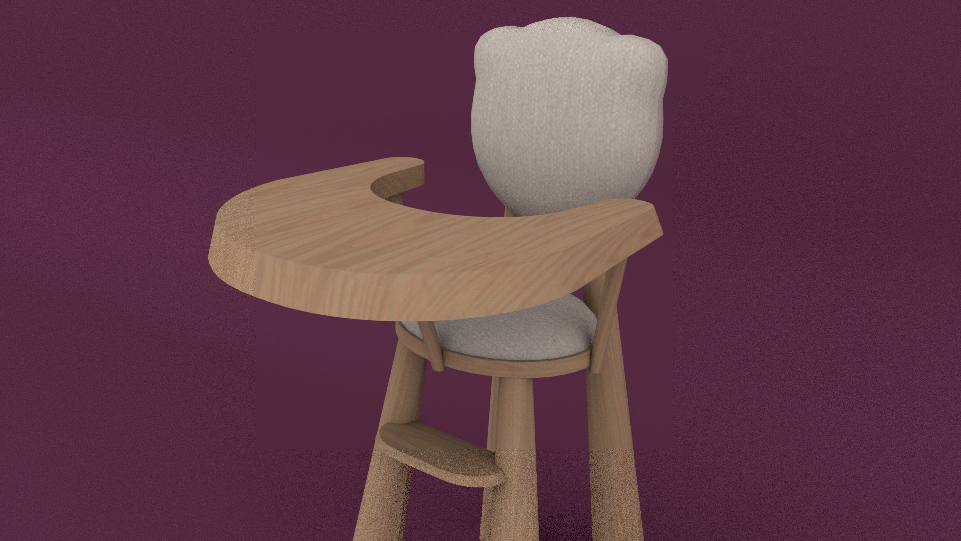 3D Kids Highchair Model - TurboSquid 2193084