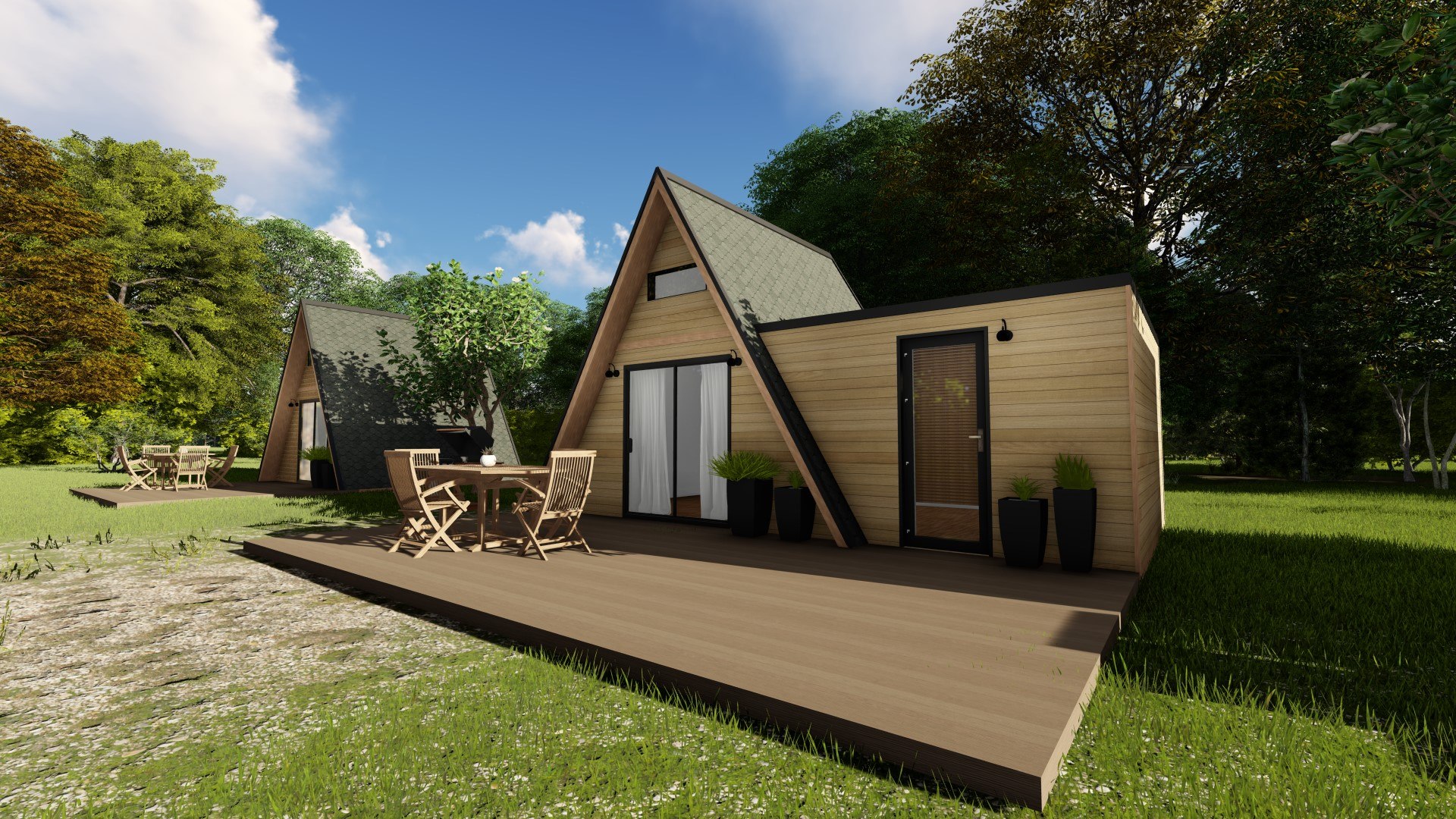 3D Modern Mountain Cabin Style House Model - TurboSquid 1384800