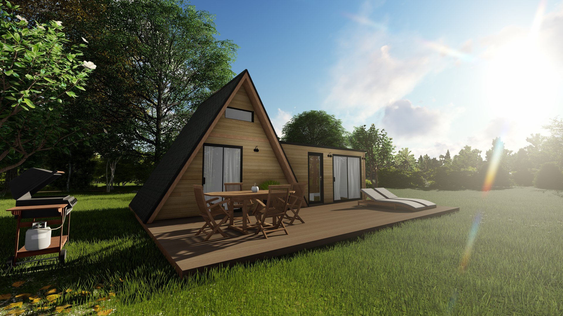 3D Modern Mountain Cabin Style House Model - TurboSquid 1384800