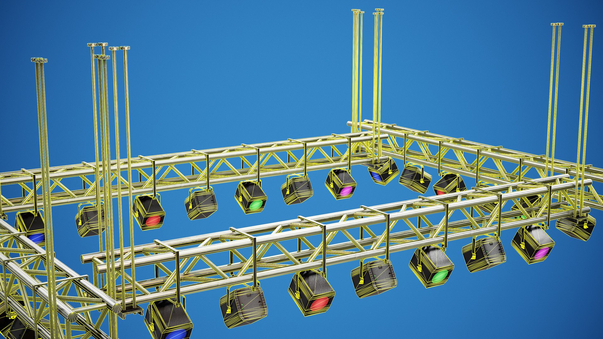 3D Model Light Truss - PBR Game Ready Props - TurboSquid 2036961