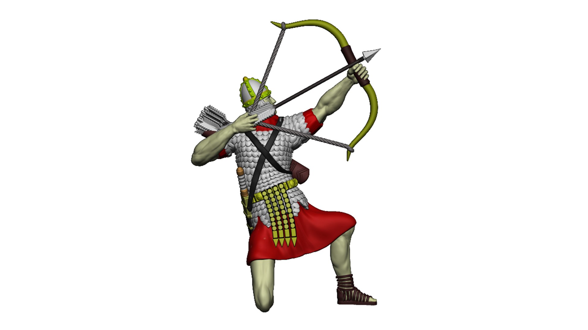 Roman Archer 3 Bow Up Sits 3D Print Model 3D - TurboSquid 2431012