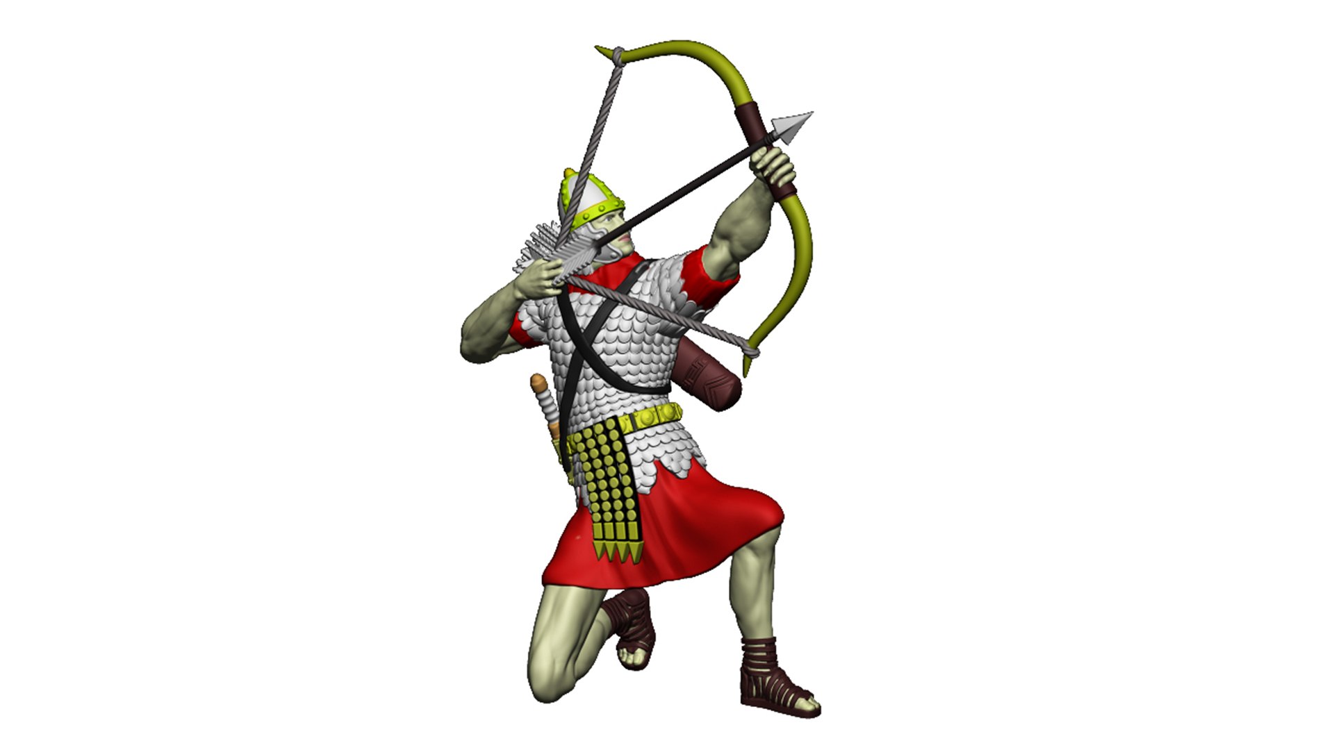 Roman Archer 3 Bow Up Sits 3D Print Model 3D - TurboSquid 2431012
