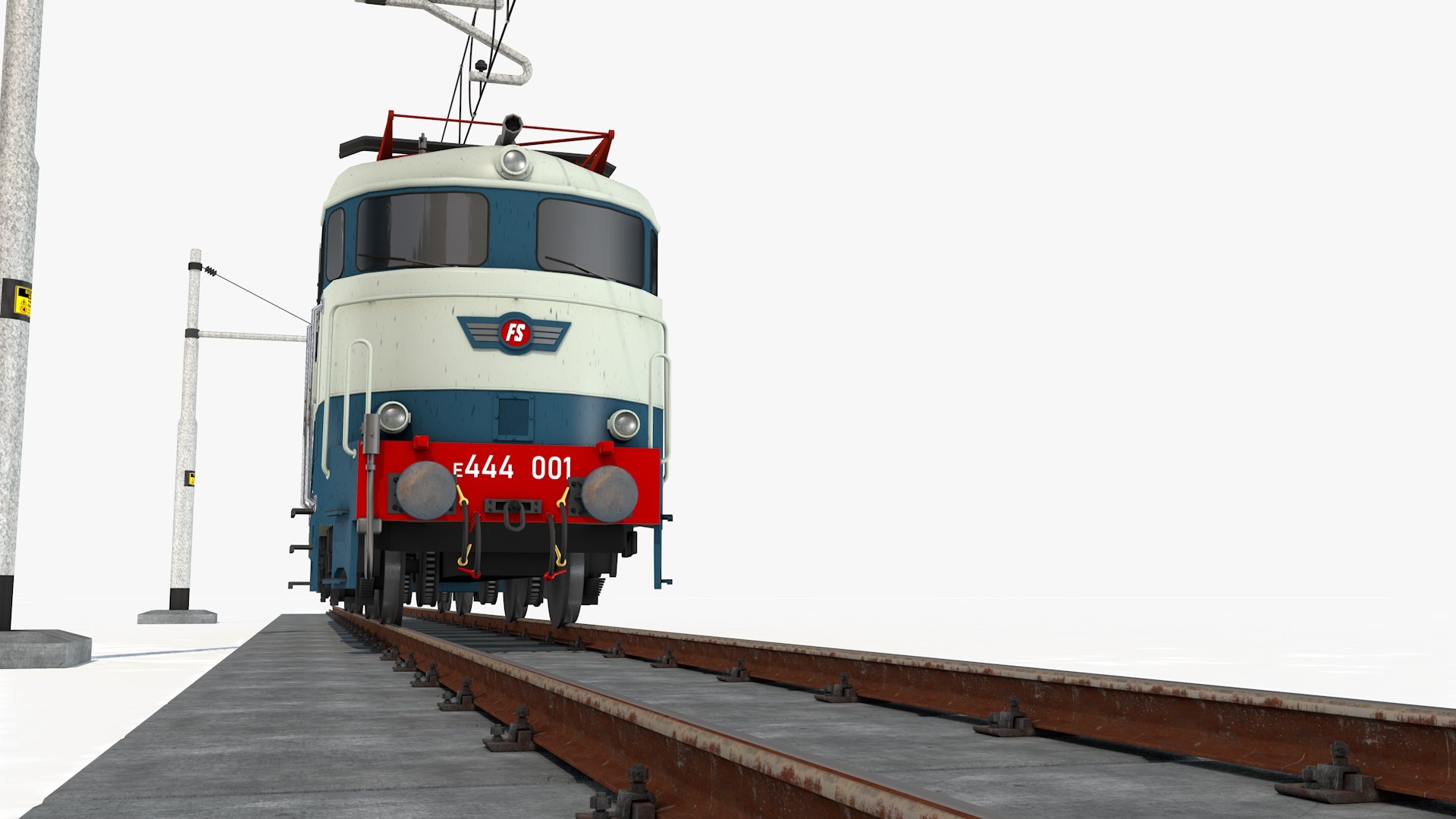 Electric Locomotive FS E444 3D - TurboSquid 2414628