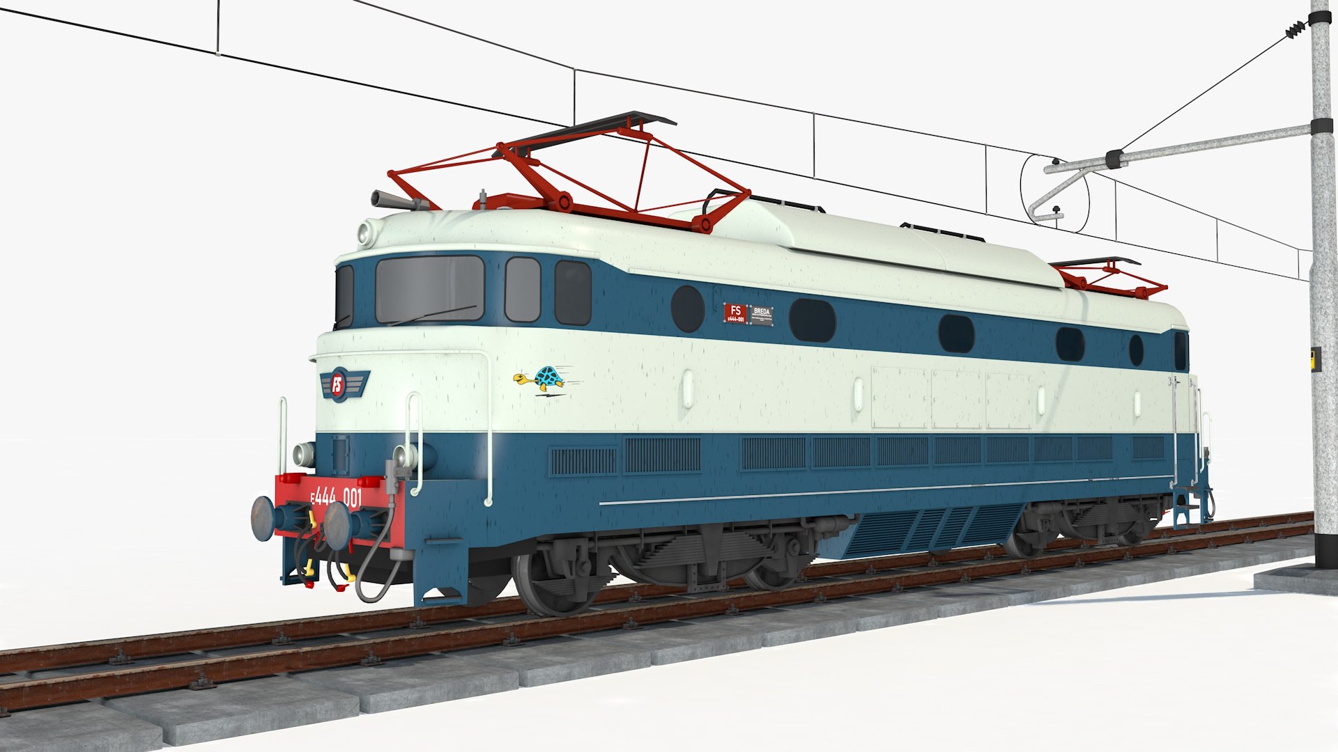 Electric Locomotive FS E444 3D - TurboSquid 2414628